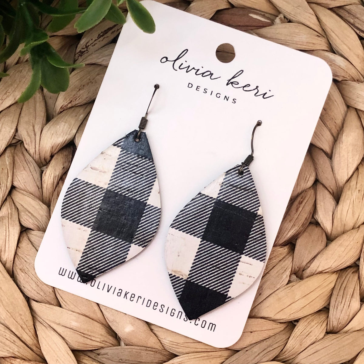 Olivia - Black & White Plaid – Olivia Keri Designs